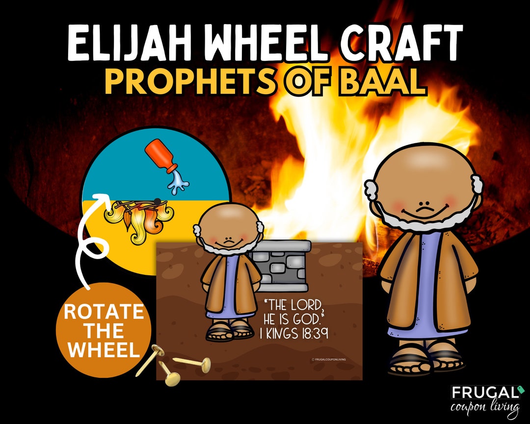 Elijah Coloring Wheel for Kids, Elijah & the Prophets of Baal Activity ...