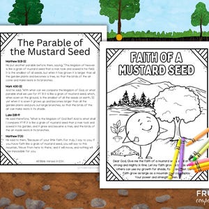 Faith of a Mustard Seed Craft for Kids, Mustard Seed Faith Flipbook ...