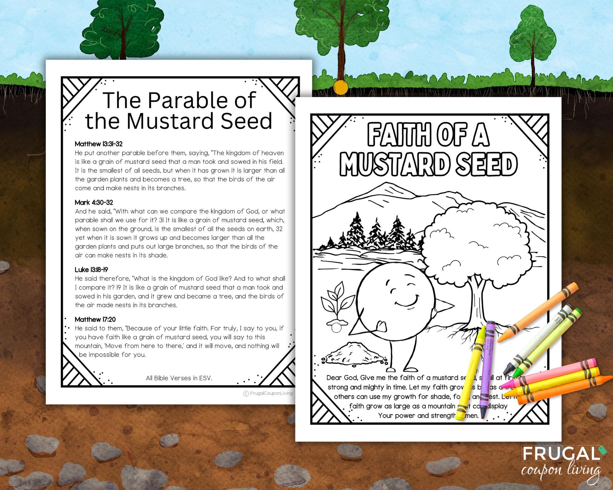Faith of a Mustard Seed Craft for Kids, Mustard Seed Faith Flipbook ...