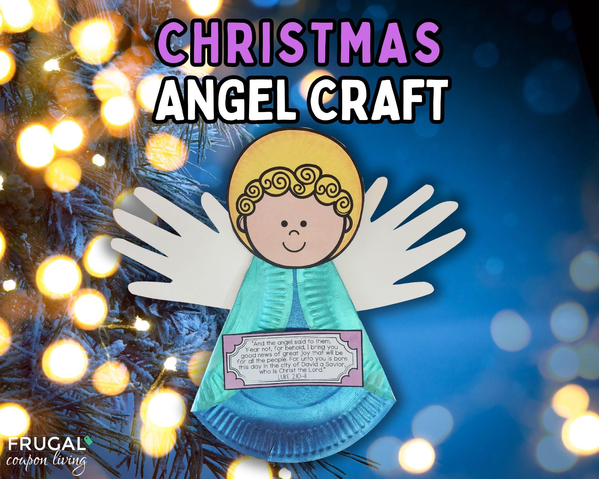 Christmas Angel Craft, Kids' Christmas Printable Nativity for Kids ...