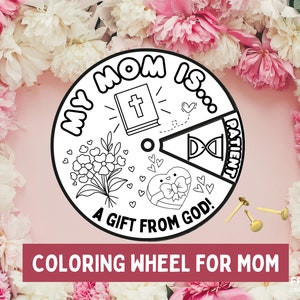 Mother's Day Craft Spinner Wheel, DIY Christian Gift for Mom Printable ...