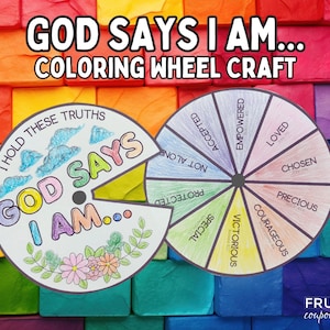 Identity in Christ Coloring Wheel for Kids, Teaching Biblical Truths ...
