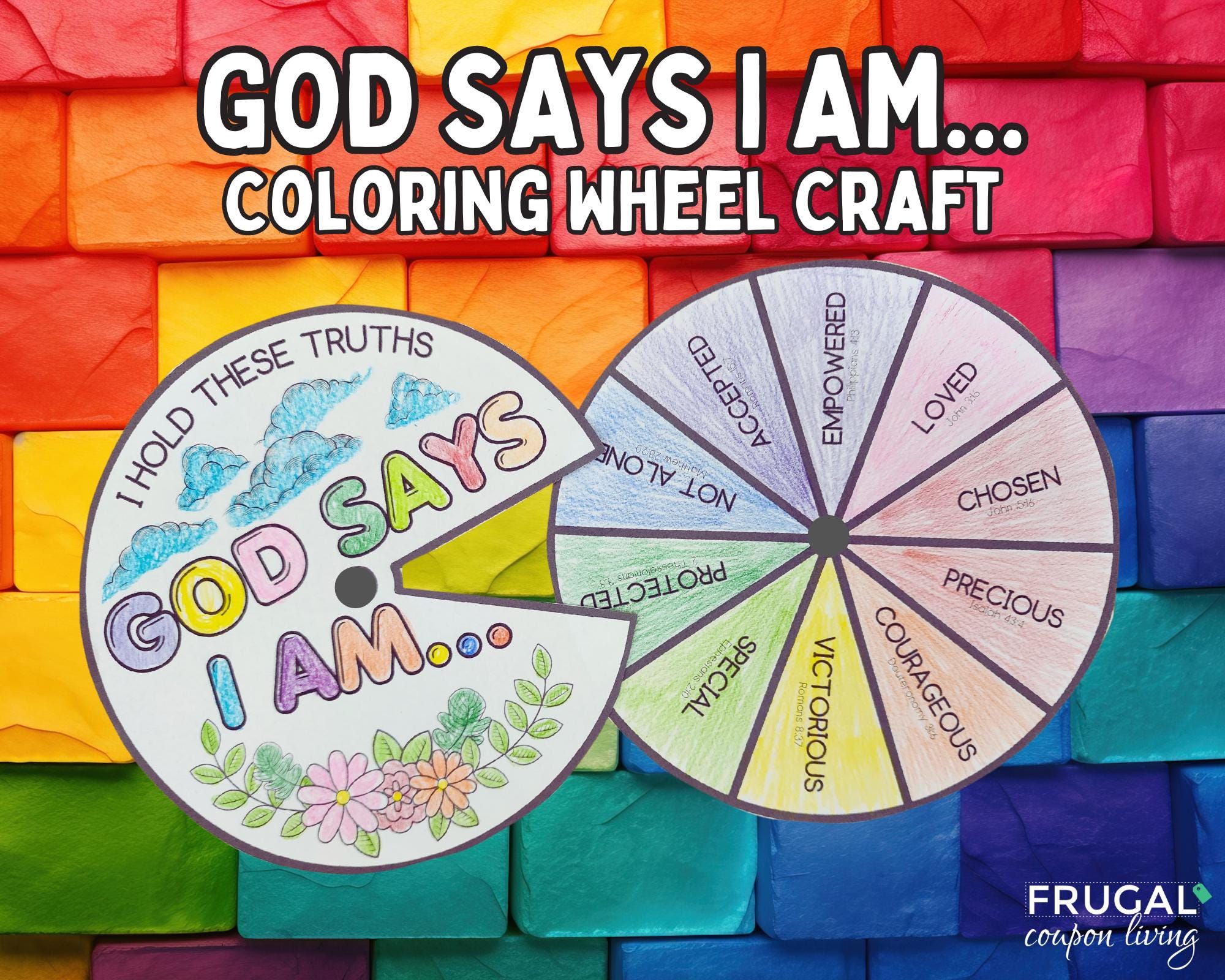 Identity in Christ Coloring Wheel for Kids, Teaching God's Promises ...