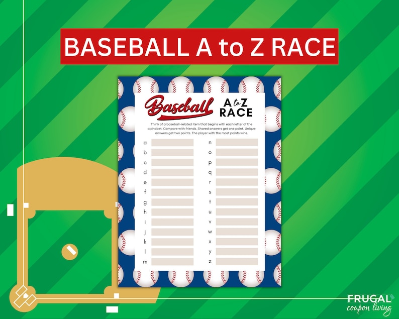 Baseball Games Printables Dice Baseball Game Baseball - Etsy
