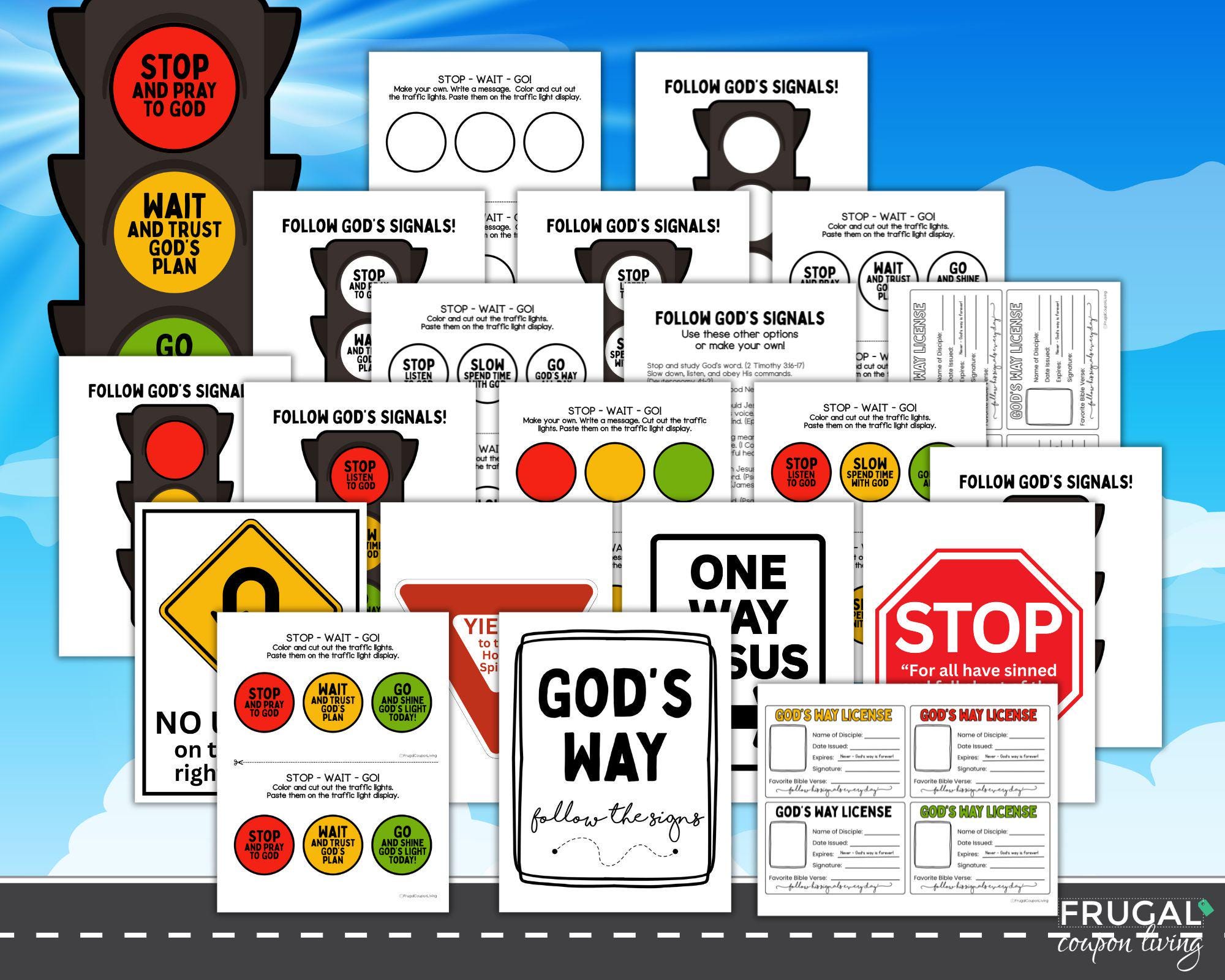Christian Stoplight Bible Craft for Kids, God’s Way Traffic Light Kit ...