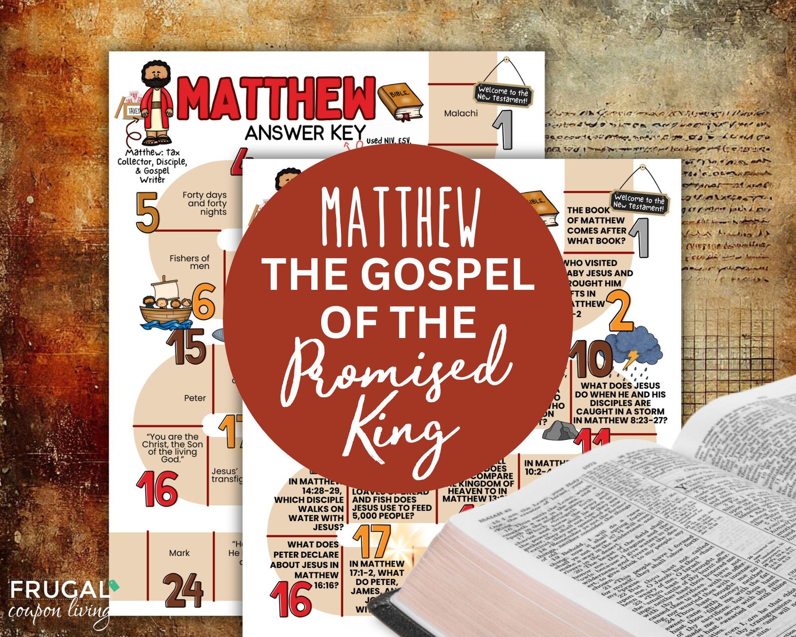 Matthew Bible Scavenger Hunt, Gospel Activity Printable, Book of ...