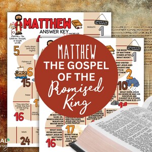 Matthew Bible Scavenger Hunt, Gospel Activity Printable, Book of ...