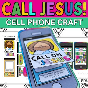 Call on Jesus Cellphone Craft Printable, Talking to Jesus Cell Phone ...