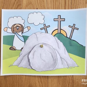 Empty Tomb Craft for Kids, Jesus Resurrection Christian Easter Craft ...