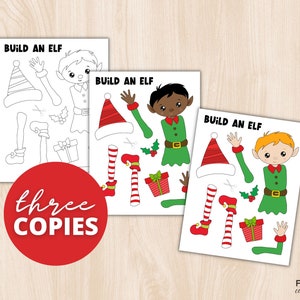 Adorable Elf Template Craft Kit Printables | DIY Elf Doll Fun Christmas ...