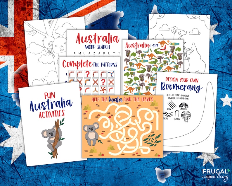 Printable Australia Activity Pack for Kids - Instant Digital Download ...