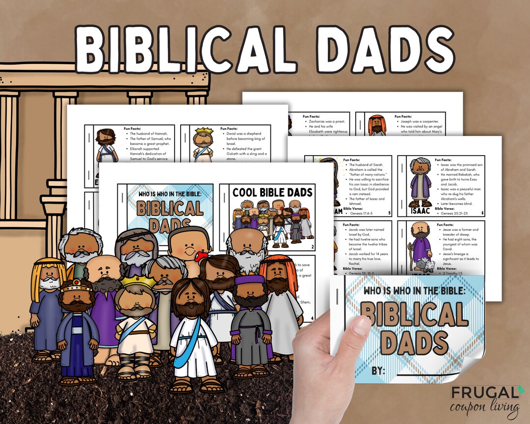 Men of the Bible Printable Mini Book, DIY Dads of the Bible Activity ...