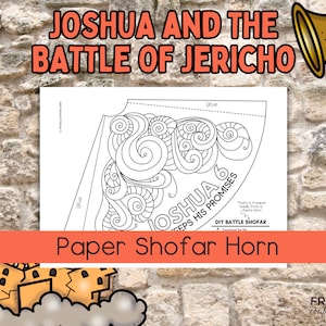 Joshua and the Battle of Jericho Craft Bundle for Kids, 10 Sunday ...