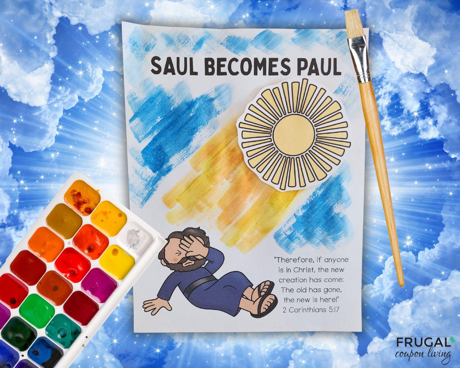 Conversion of Saul Art for Kids, Saul Becomes Paul Bible Craft, Paul ...