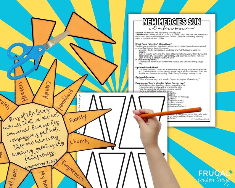 Great is Thy Faithfulness Sun Craft, His Mercies Are New Every Morning ...