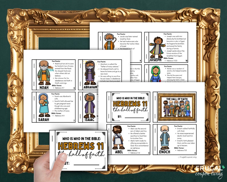 Hebrews 11 Hall of Faith Mini Flip Book | Printable Heroes of Faith ...