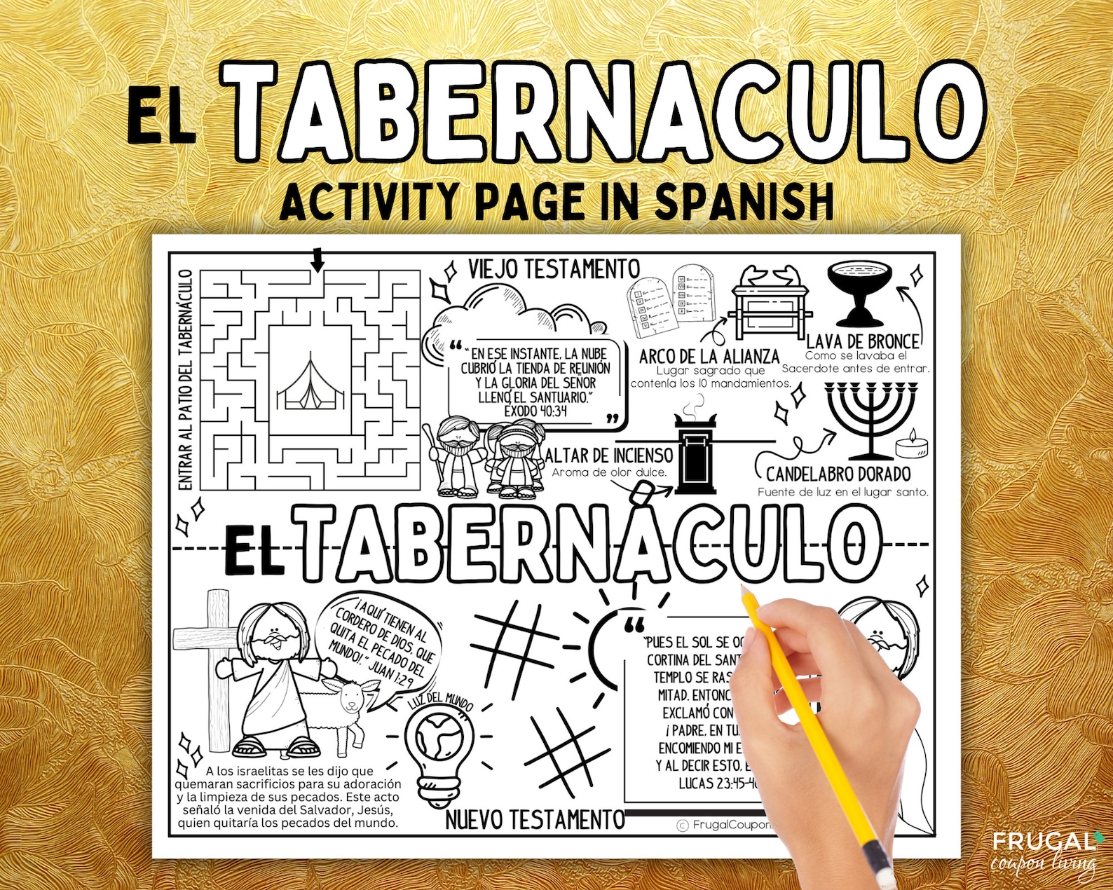 El Tabernáculo Spanish Worksheet for Kids, the Tabernacle of Moses PDF ...