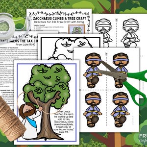 Jesus and Zacchaeus the Tax Collector Craft, Jesus Comes to Zacchaeus ...