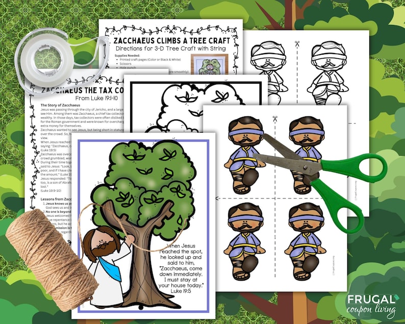 Jesus and Zacchaeus the Tax Collector Craft, Jesus Comes to Zacchaeus ...