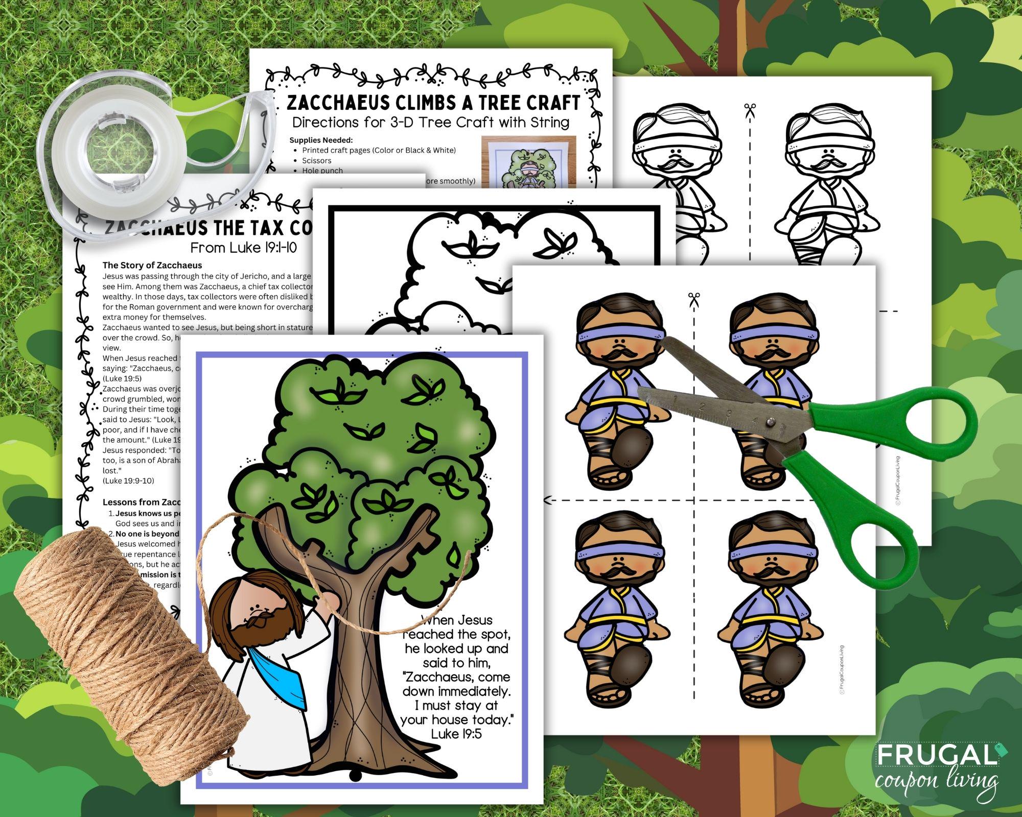 Jesus and Zacchaeus the Tax Collector Craft, Jesus Comes to Zacchaeus ...