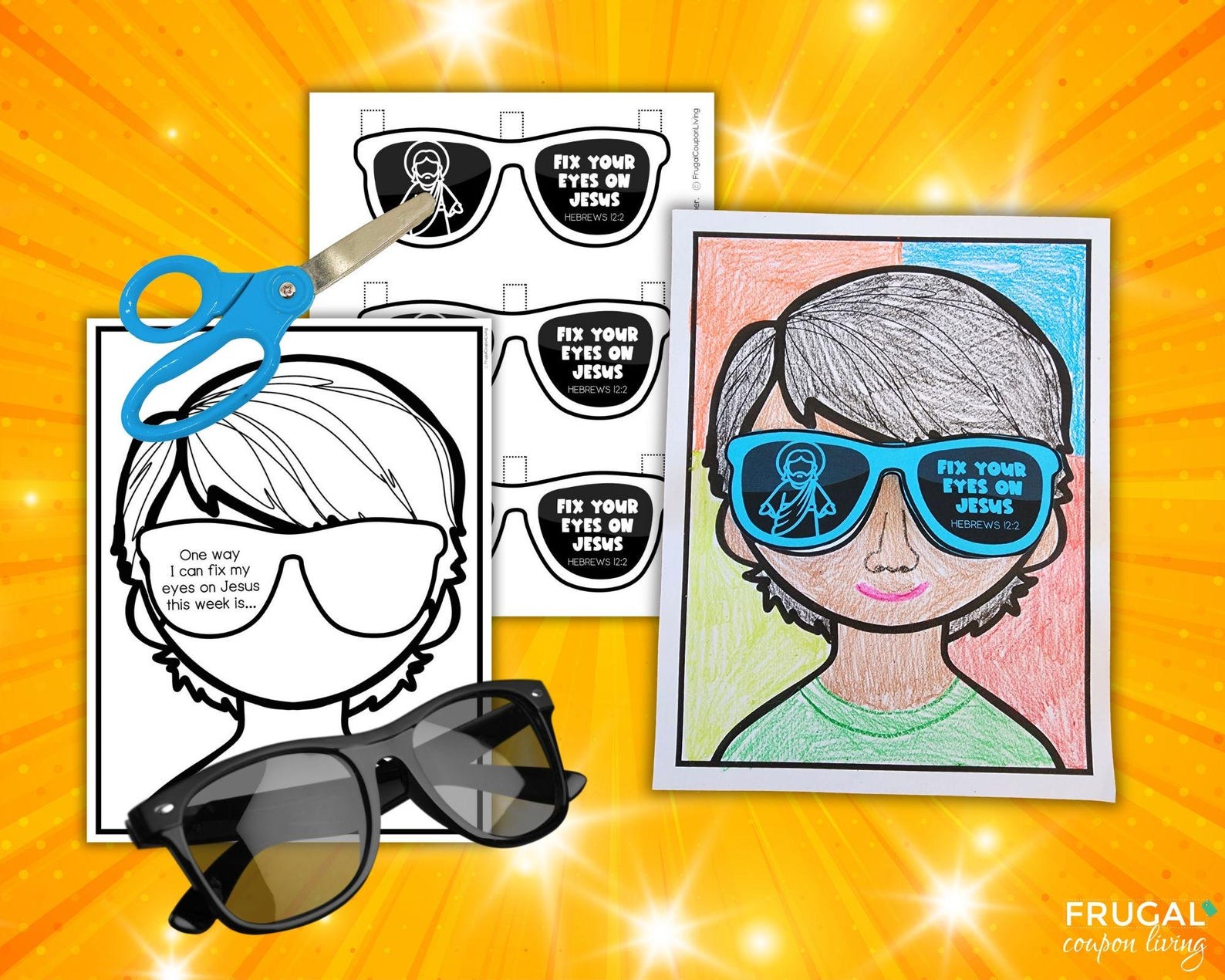 Fix Your Eyes on Jesus Sunglasses Craft, Turn Your Eyes Upon Jesus ...