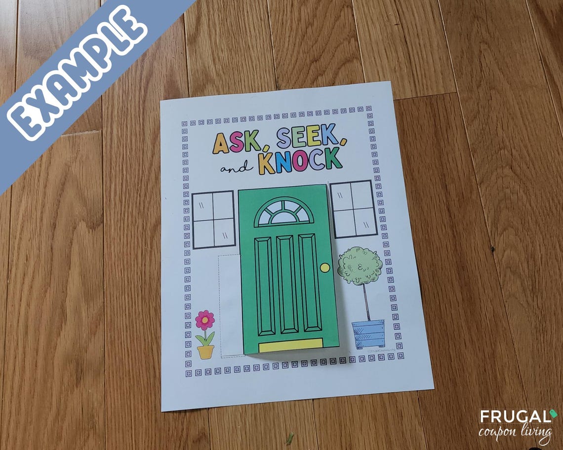Ask Seek Knock Craft for Kids, Sermon on the Mount Sunday School Set of ...
