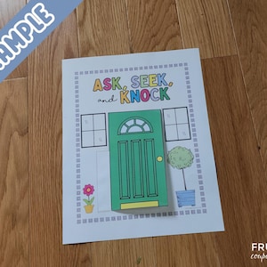 Ask Seek Knock Craft for Kids, Sermon on the Mount Sunday School Set of ...