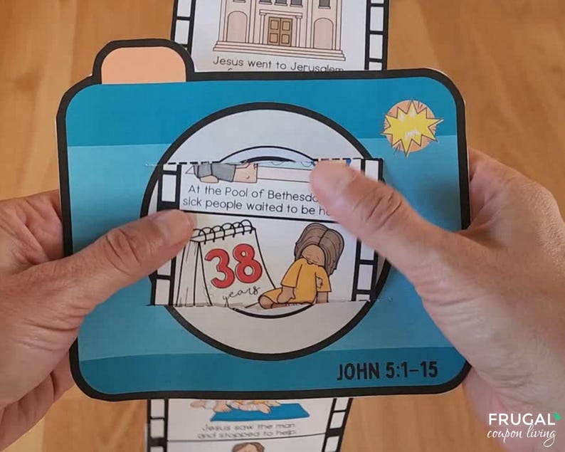 Jesus Heals at the Pool of Bethesda Bible Story Camera Craft, John 5:1 ...