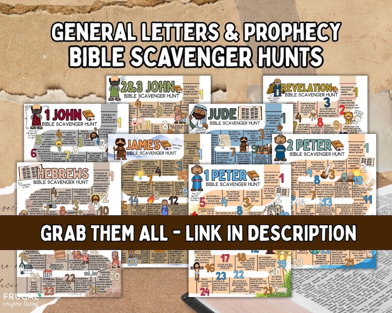 1 John Bible Scavenger Hunt, Apostle of Love and Light New Testament ...