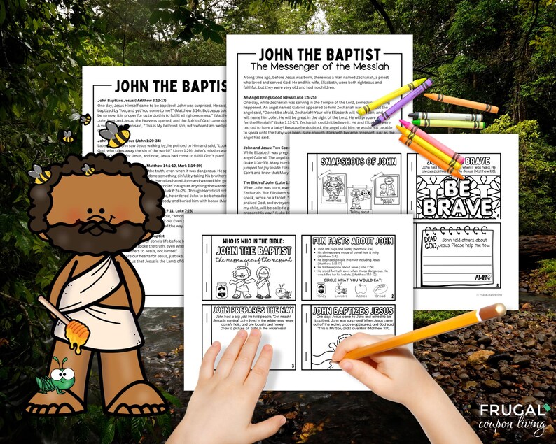 John the Baptist Craft, Life of John the Baptist Bible Character Study ...