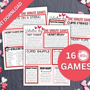 Valentine's Day One Minute Games, 60-second Challenge Valentine's Day ...