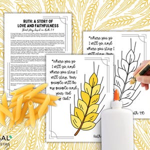 Ruth Pasta Art, Old Testament Ruth Craft for Kids, Book of Ruth ...