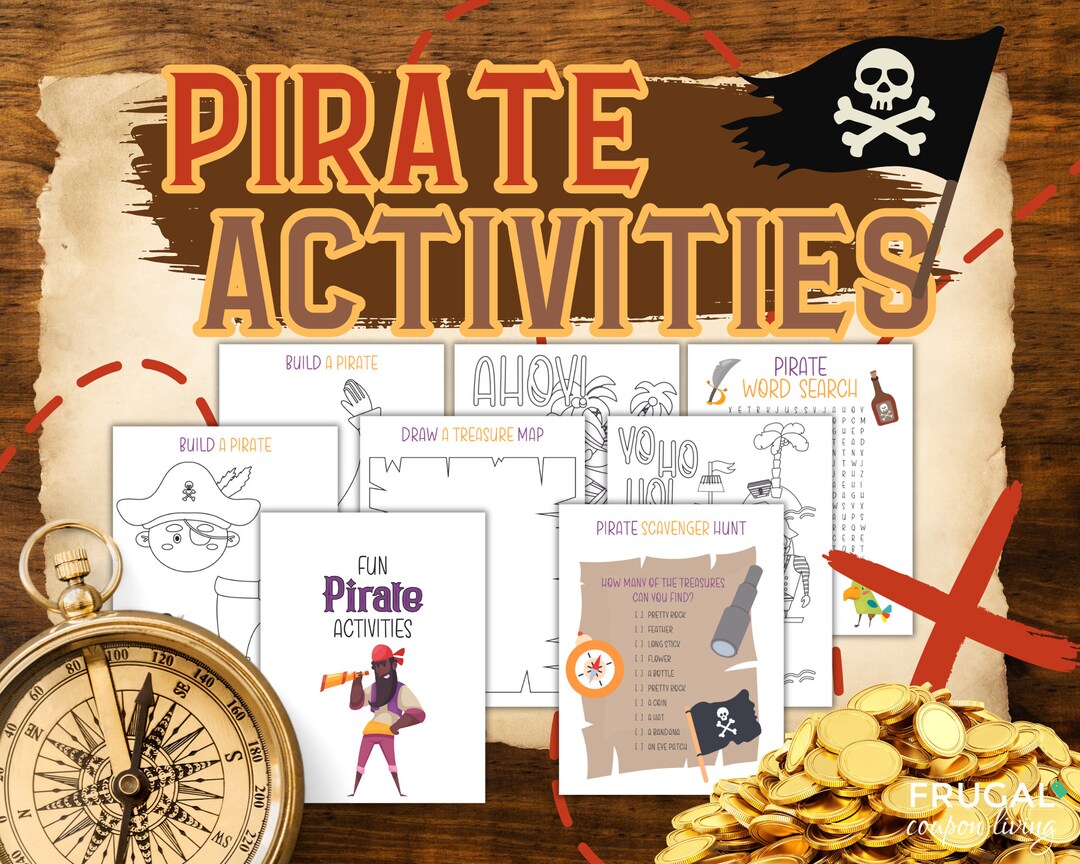 Printable Pirate Activity Pack for Kids Fun Pirate Birthday Party ...