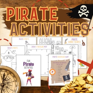 Printable Pirate Activity Pack for Kids Fun Pirate Birthday Party ...