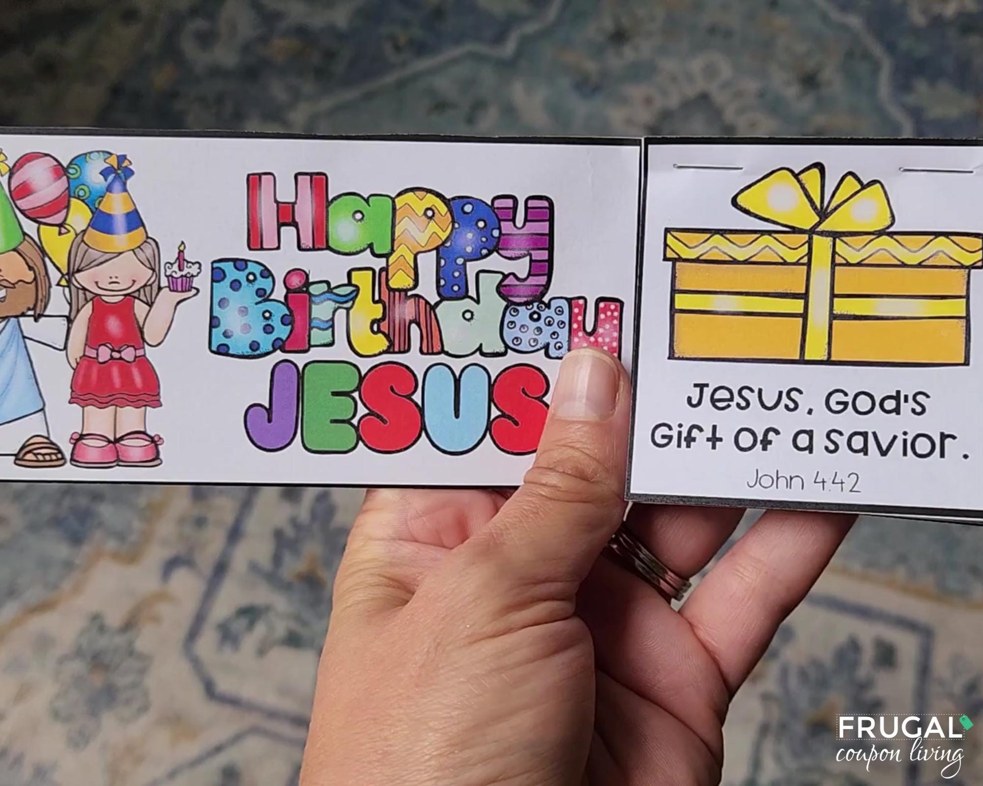 Happy Birthday Jesus Craft for Kids, Jesus is Our Gift Flip Book, Birth ...
