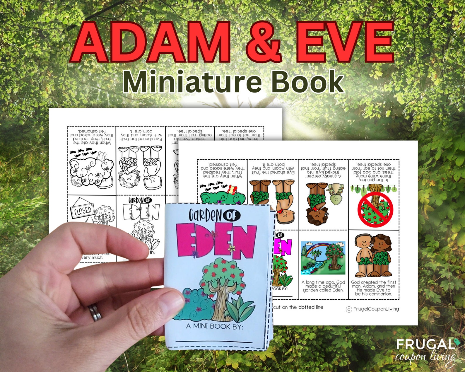 Adam and Eve Crafts for Sunday School Printable Set, Garden of Eden ...