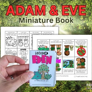 Adam and Eve Crafts for Sunday School Printable Set, Garden of Eden ...