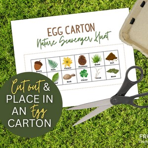 Egg Carton Scavenger Hunt Printable | Printable Nature Scavenger Hunt ...