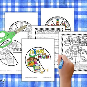 Father's Day Prayer Wheel Bible Craft for Kids, Printable Christian ...