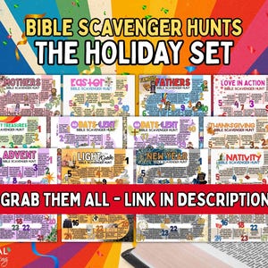 Christian Halloween Bible Scavenger Hunt, Bible Trivia Game on Light ...