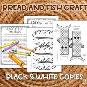 Bread and Fish Jesus Craft for Kids, 3-D Children's Church Activity ...