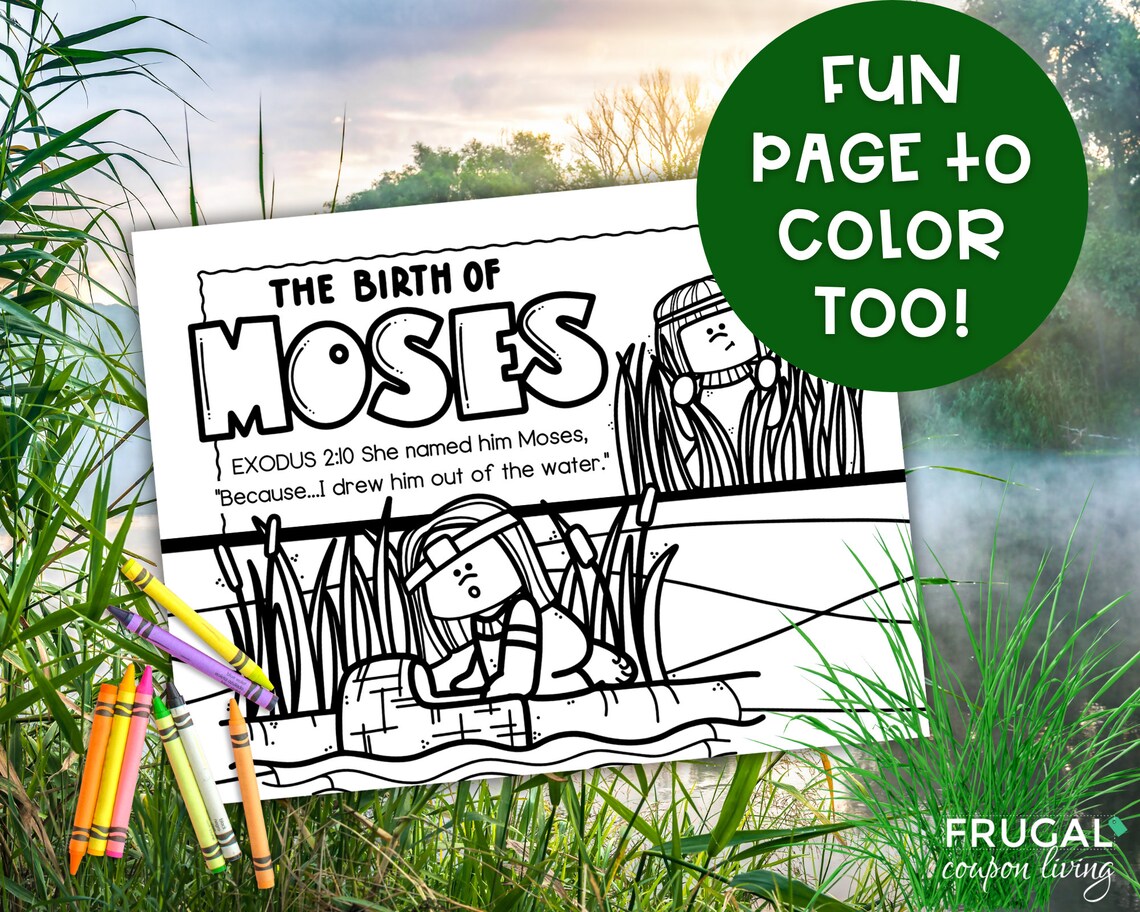 Birth of Moses Craft for Kids | Exodus 2 Bible Lesson | Nile, Pharaoh ...