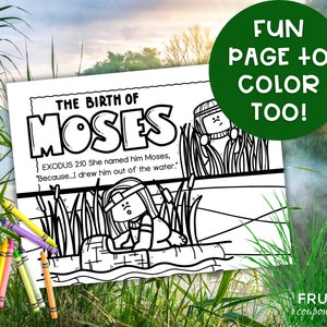 Birth of Moses Craft for Kids | Exodus 2 Bible Lesson | Nile, Pharaoh ...