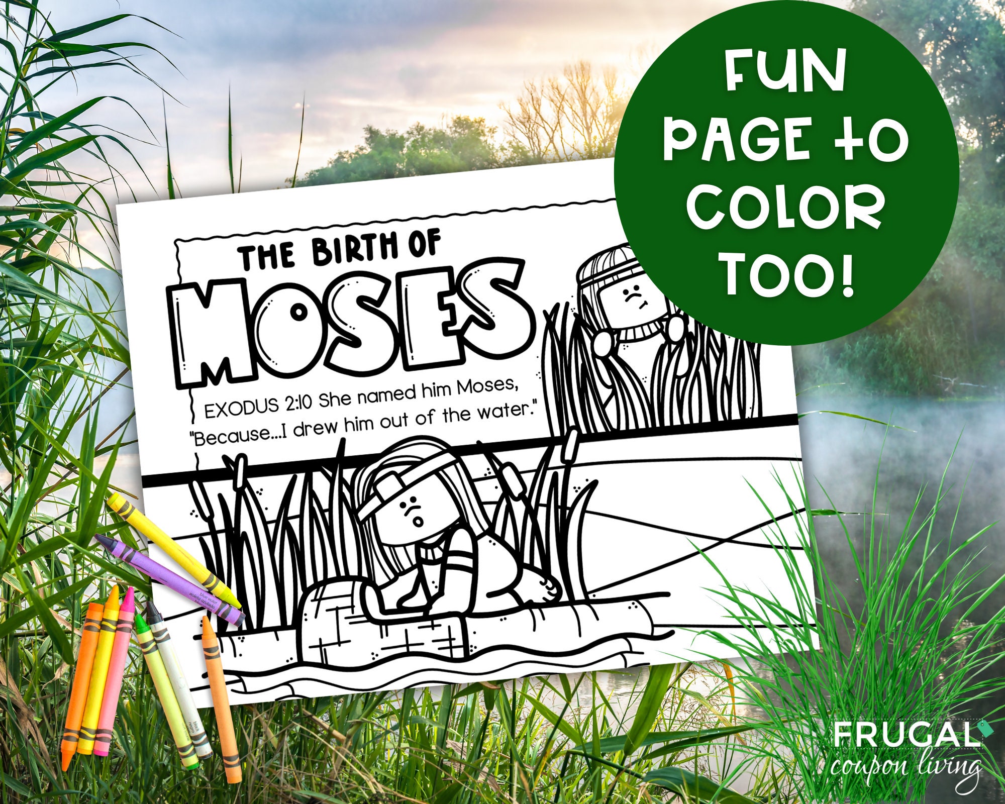 Birth of Moses Craft for Kids | Exodus 2 Bible Lesson | Nile, Pharaoh ...