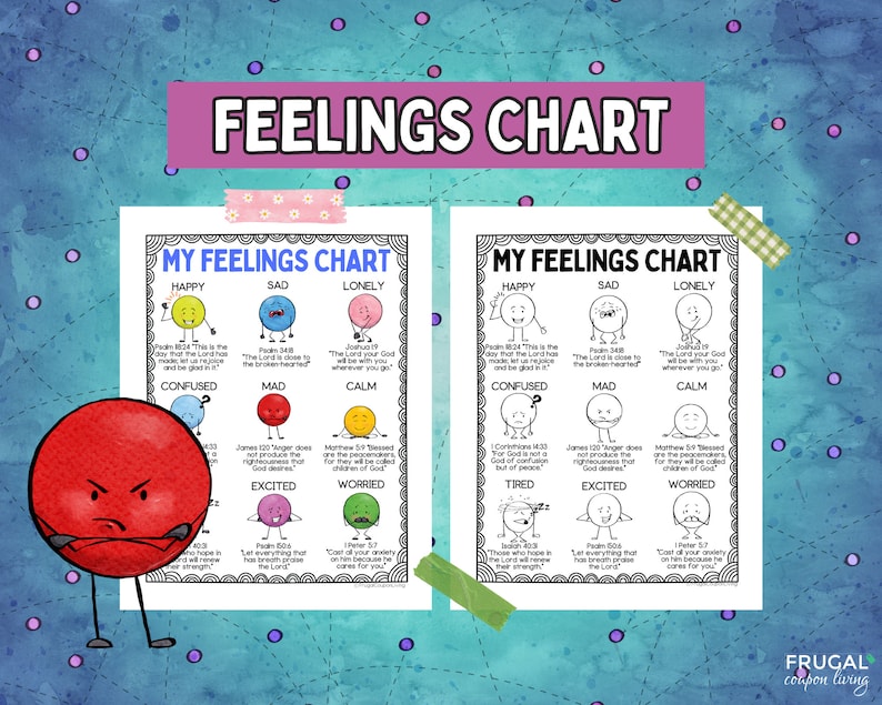 Biblical Emotions Wheel-printable, Mindfulness With Christ Feelings ...