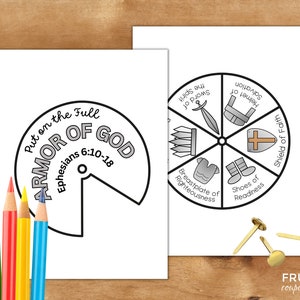 Armor of God Coloring Wheel | Armor of God Sunday School Craft ...