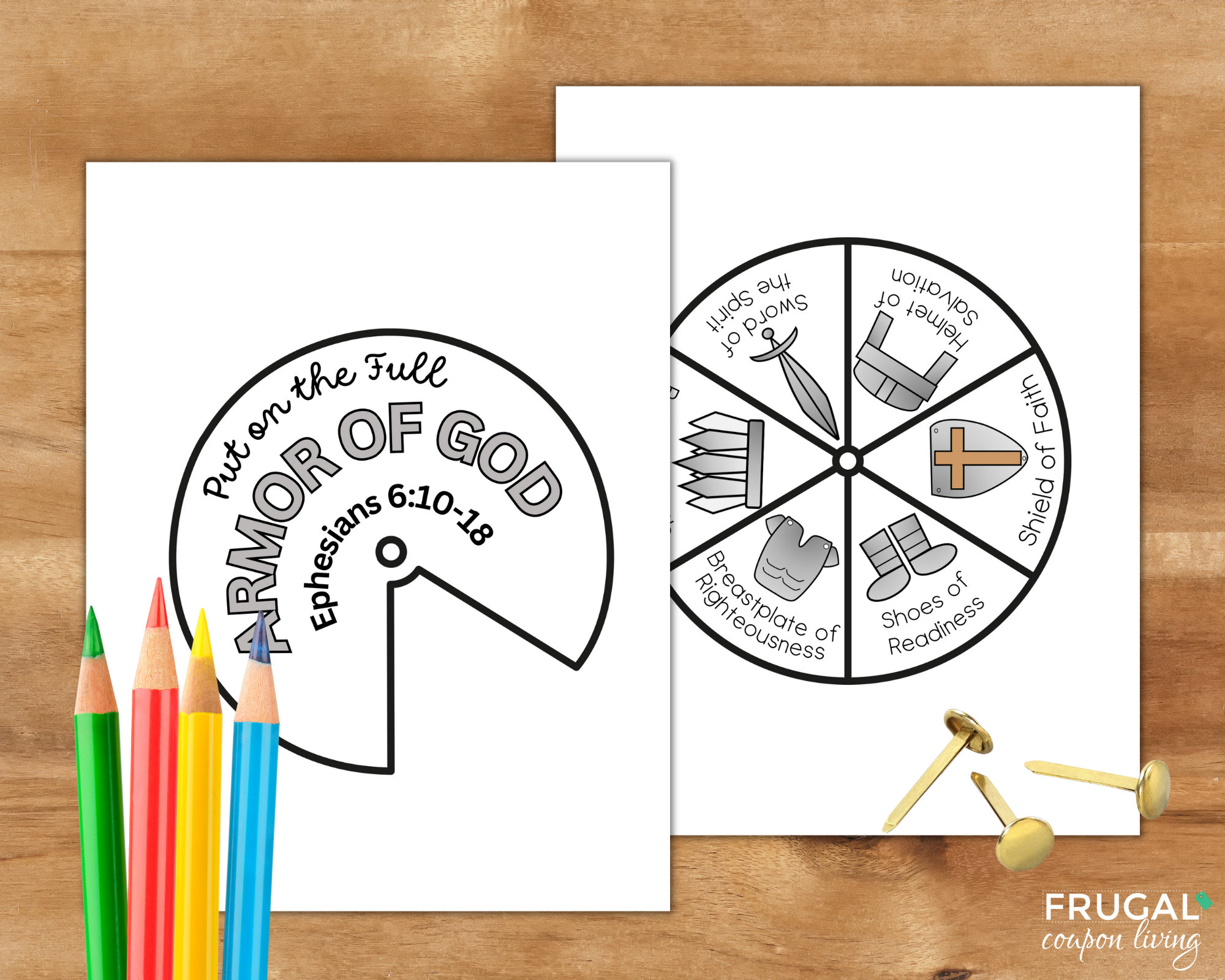 Armor of God Coloring Wheel | Armor of God Sunday School Craft ...