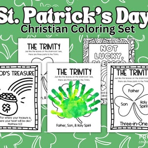 Christian St. Patrick's Day Printable Set, Holy Trinity Coloring Pages ...