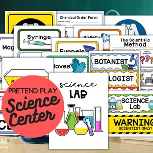 Science Lab Pretend Play Set, Science Classroom Activities Printable ...