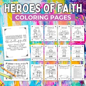 Heroes of Faith Hebrews 11 Printable Coloring Pages, Hall of Faith ...